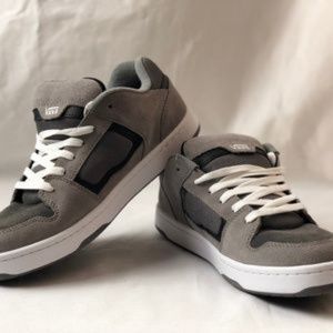 Vans | Shoes | Vans Docket Greycharcoalwhite Skate Sneakers | Poshmark